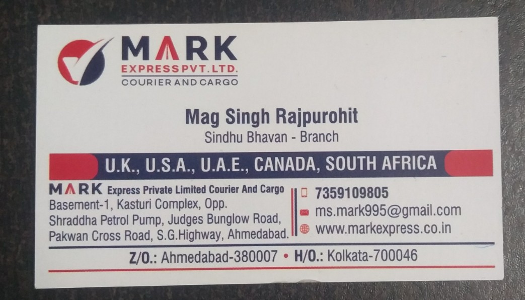 Mark Express Courier Service (Ashram Road To Sg Highway) In S G Highway ...